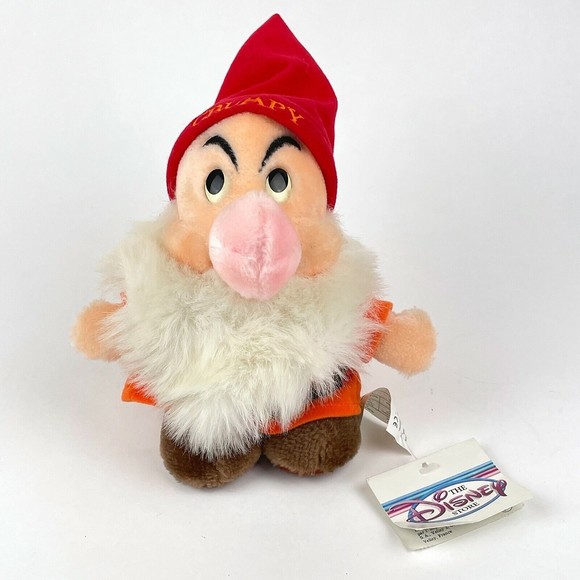 Disney | Toys | Nwt 7 Disney Store Grumpy Dwarf Plush Figurine Red Hat ...